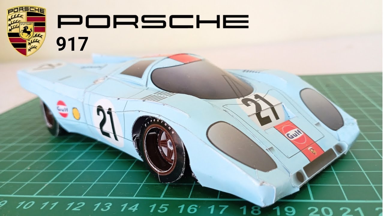 Porsche 917 Gulf Papercraft - YouTube