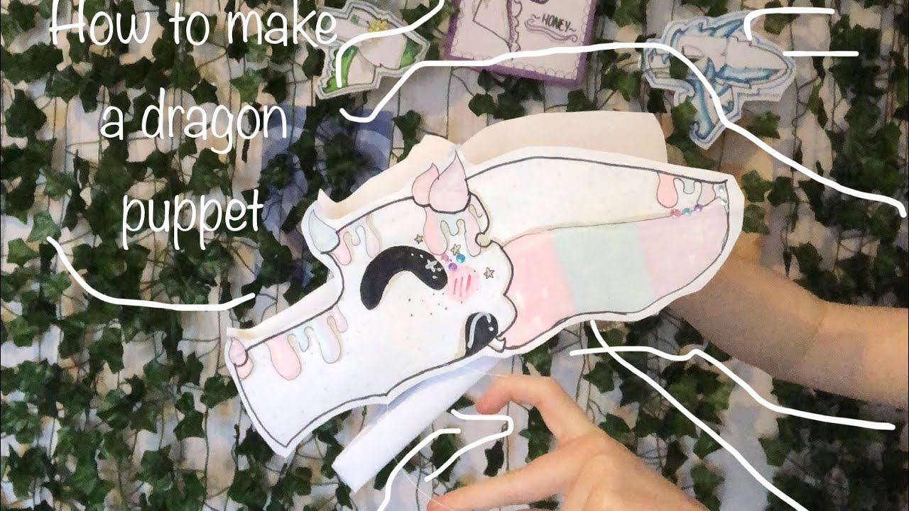 How to make a dragon puppet! 💖 🐉 - YouTube