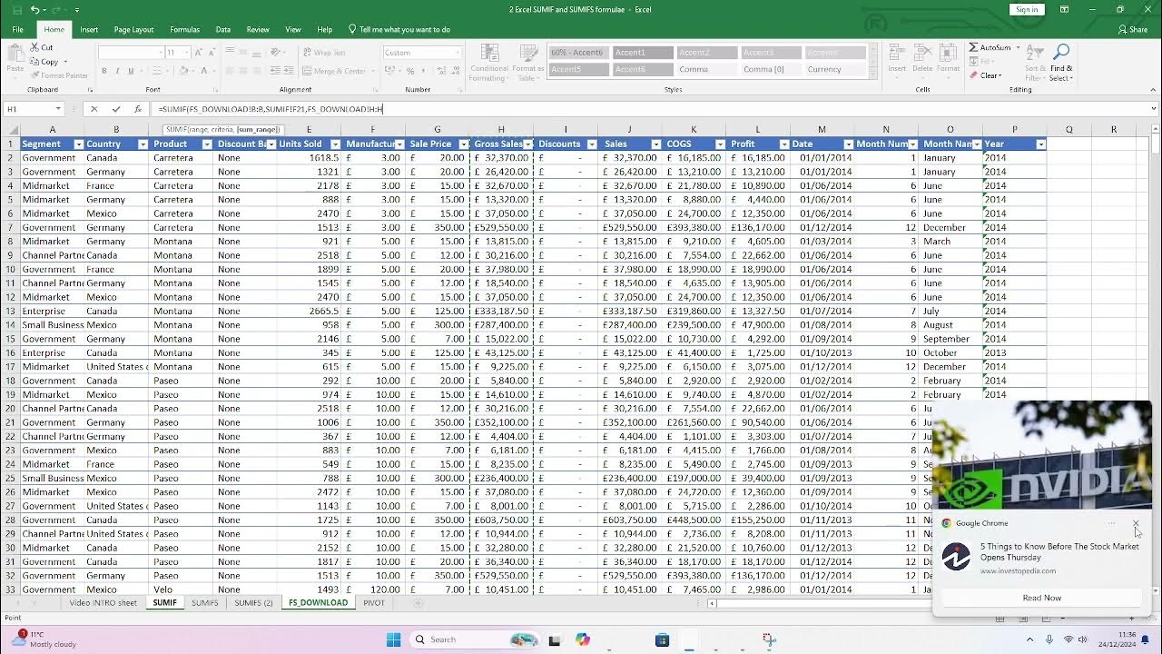 Excel SUMIF and SUMIFS made easy (Ninja makes easy). Also including named ranges in formulae ...