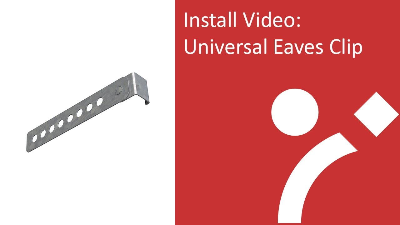 Universal Eaves Clip Installation | Marley - YouTube