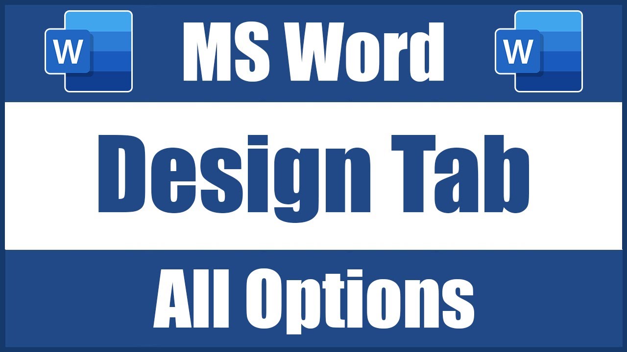 How To Use Design Tab In MS Word | Word Me Design Tab Kaise Use Karen ...