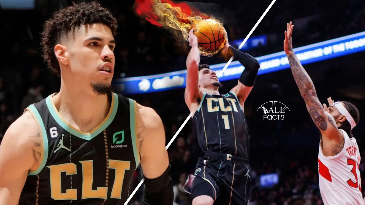 LAMELO 24 PTS 14 AST 44% 3PT VS RAPTORS (TRYING TO SAVE THE HORNETS 2ND ...
