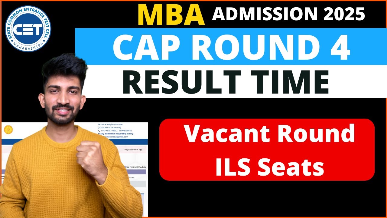Mba Cap Round 4 Result Time | Mba Vacant and ILS Seats Updates 2025 ...