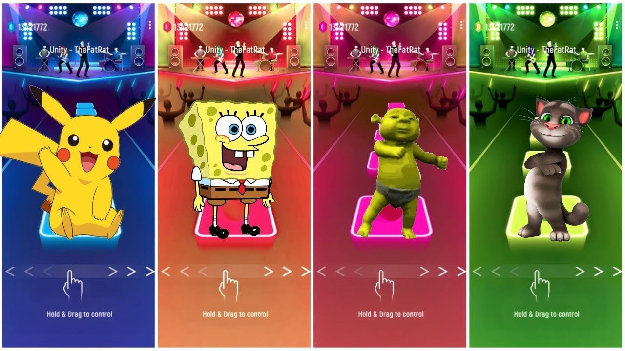 Pikachu 🇳🇿 SpongeBob 🇨🇭 Shrek 🇬🇧 Talking Tom. - YouTube