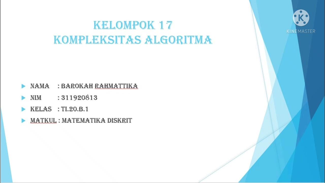 kompleksitas algoritma (matematika diskrit) - YouTube