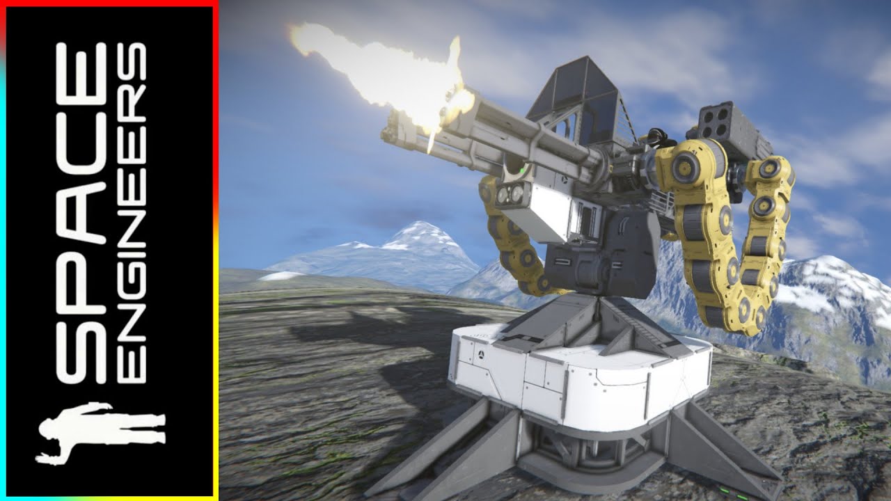 The HGC Belt-feed Machine Gun Turret!! - Space Engineers - YouTube