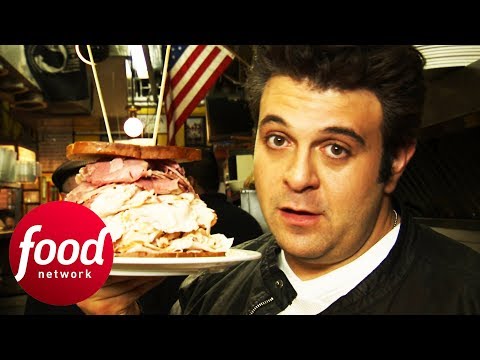 Can Adam Crush This Colossal Cold Cut Sandwich Challenge In Under An Hour? | Man v Food