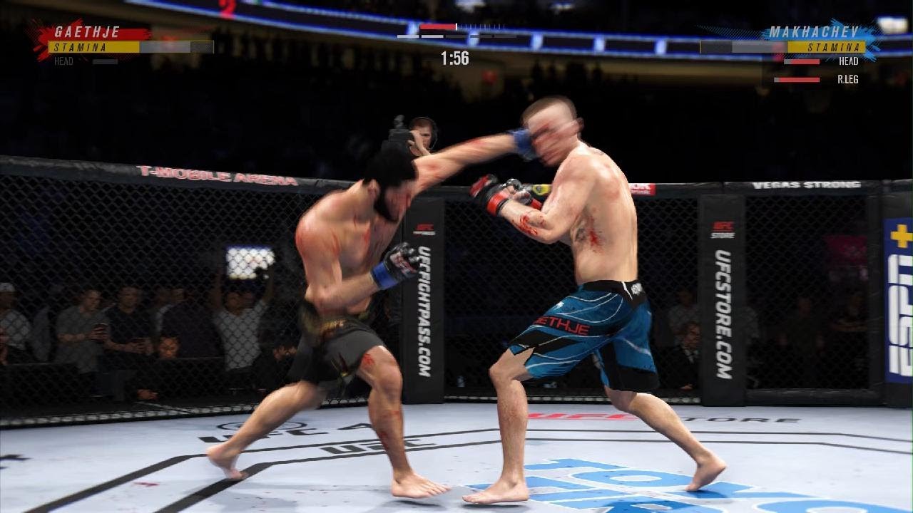 Giving Justin Gaethje a terrible beating UFC4 - YouTube