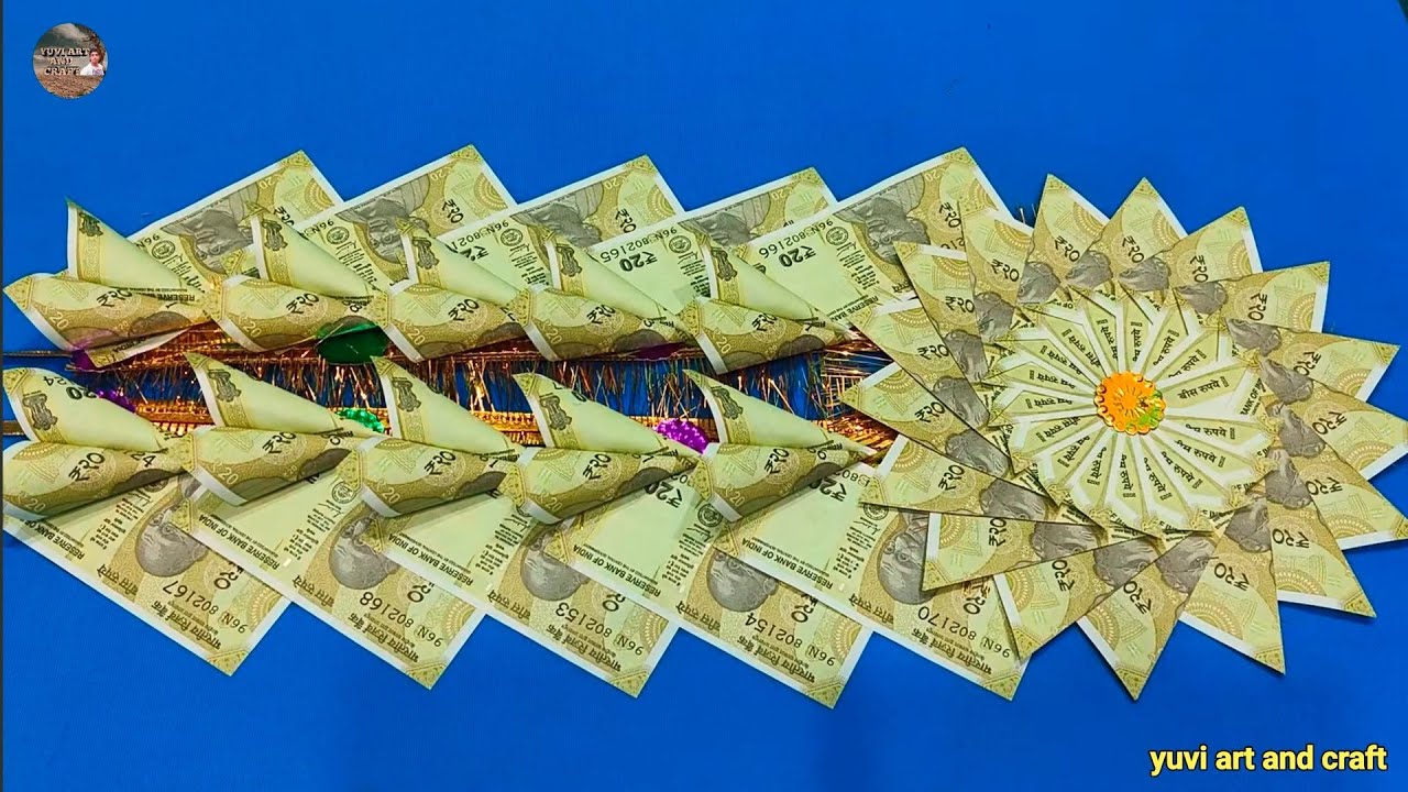 This is 1000 rupees note mala design | Saadi me note mala ka design 😍😍 ...