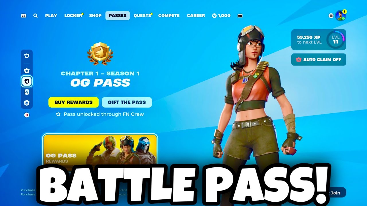 *NEW* Fortnite Chapter 1 Season 1 OG Pass Walkthrough! (No Commentary ...