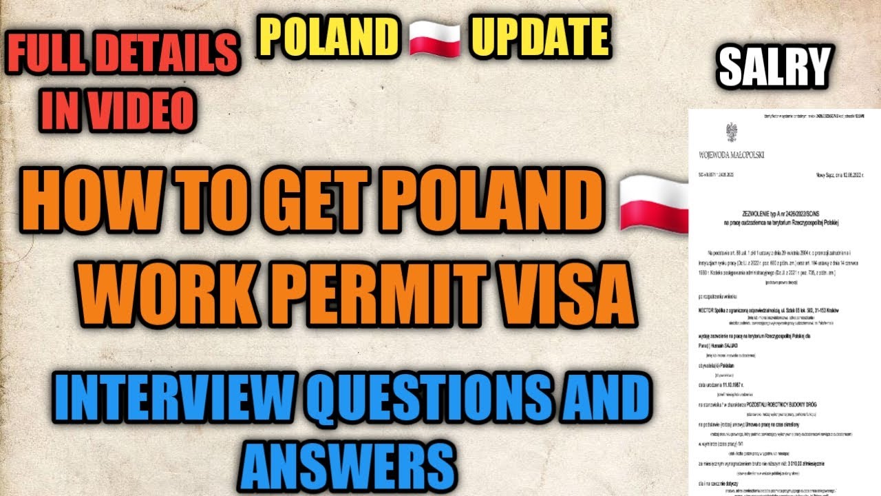 Poland Work Permit |Poland Visa New Update | Poland Interview Questions ...