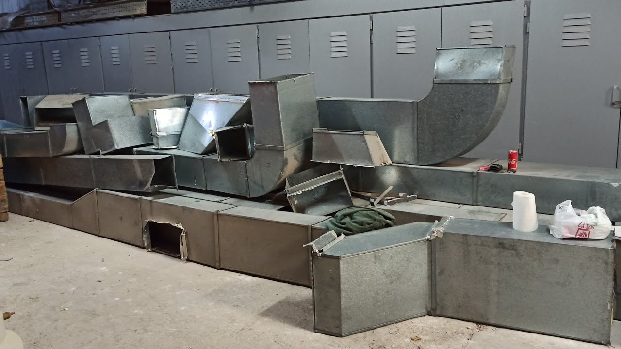 disassembling ducts for scrap... - YouTube