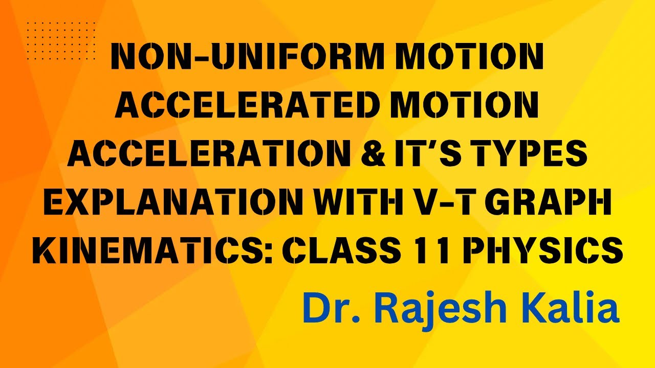Non-Uniform Motion: Accelerated Motion | Acceleration & it’s types ...