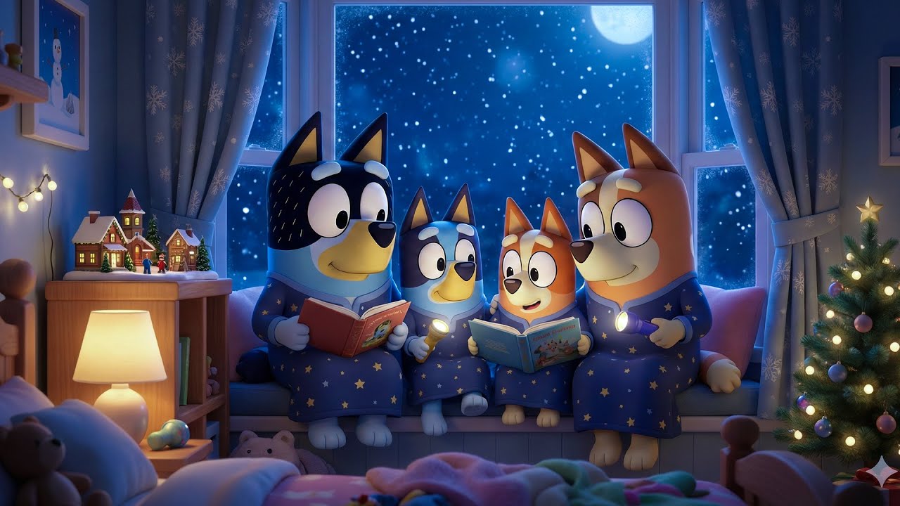 Bluey Family’s ReadingTime🎄Cozy Sleep Piano Vibes for Relax & Calm ️ ...