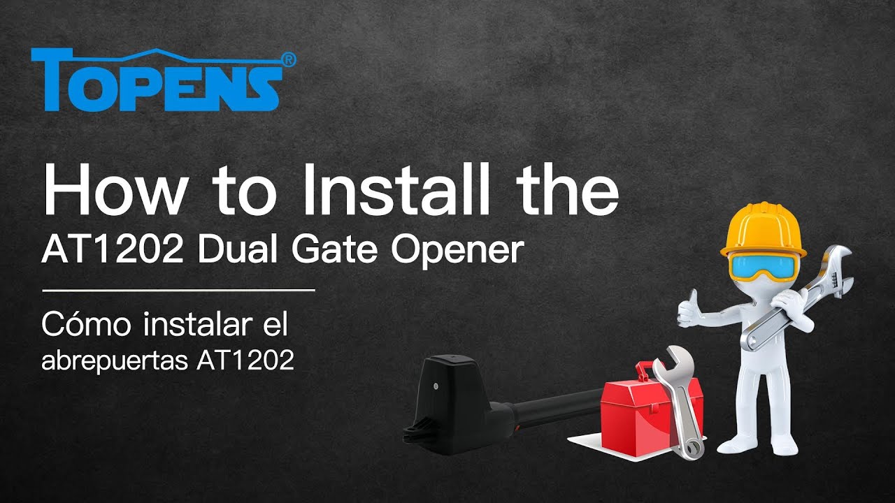 TOPENS AT1202 Gate Opener Installation Video - YouTube