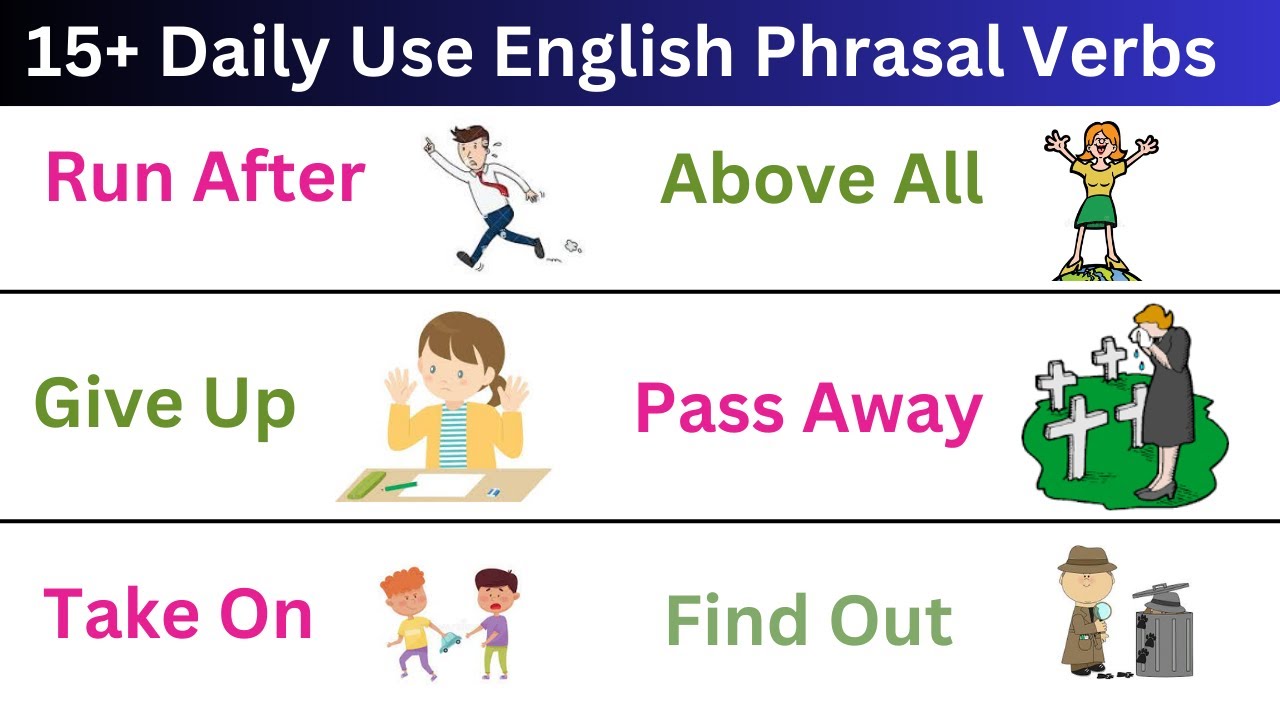 15+ Daily Use Phrasal verbs || English Phrasal Verbs || Most Common ...