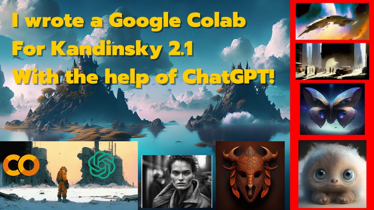 Google Colab for Kandinsky 2.1 (slideshow at the end). - YouTube