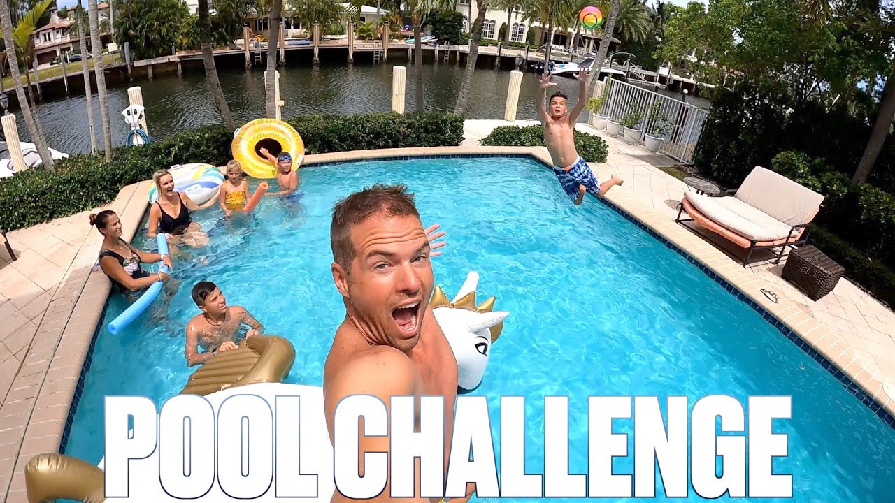 ALL DAY SWIMMING POOL CHALLENGE - YouTube
