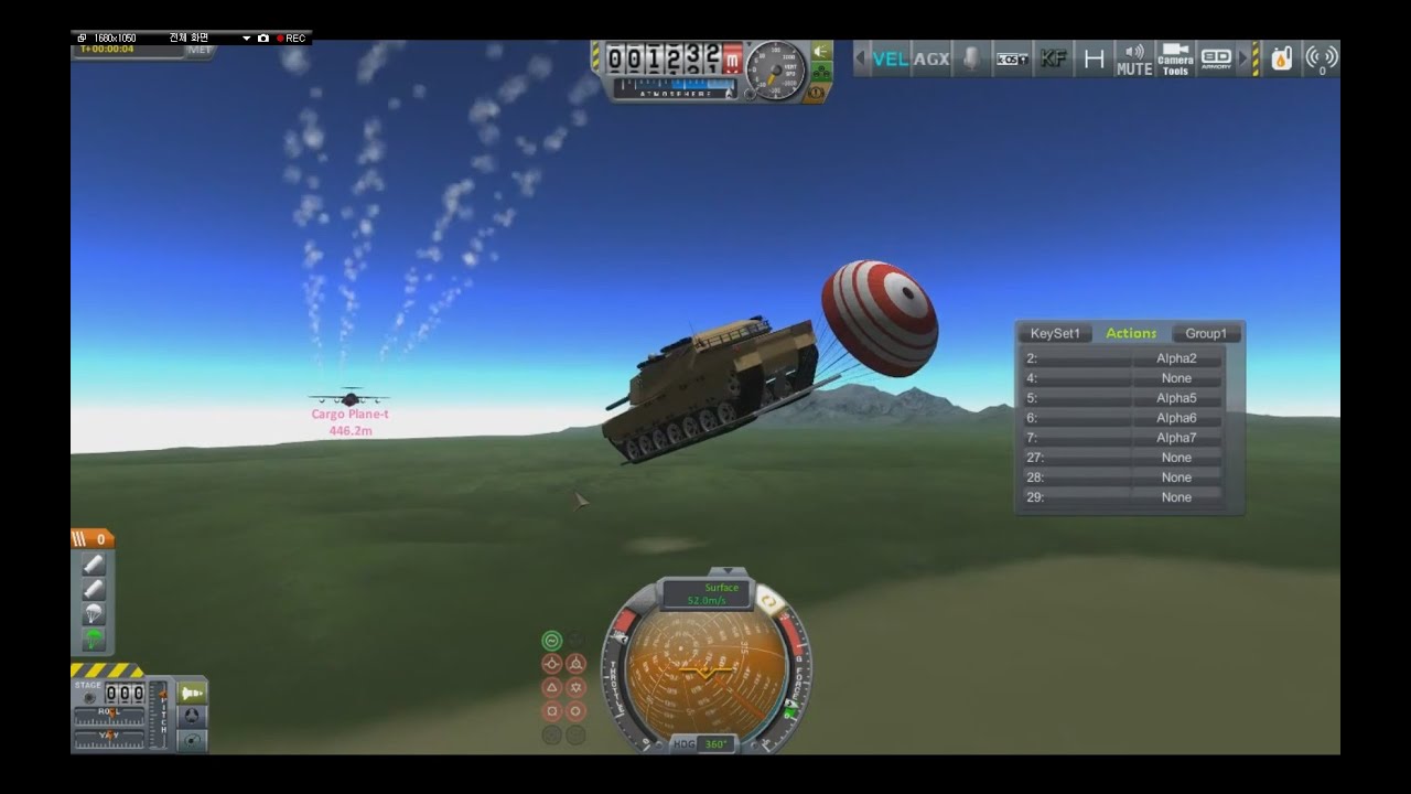 KSP - airdrop test of M1A2 abrams tank (no cut film) - YouTube