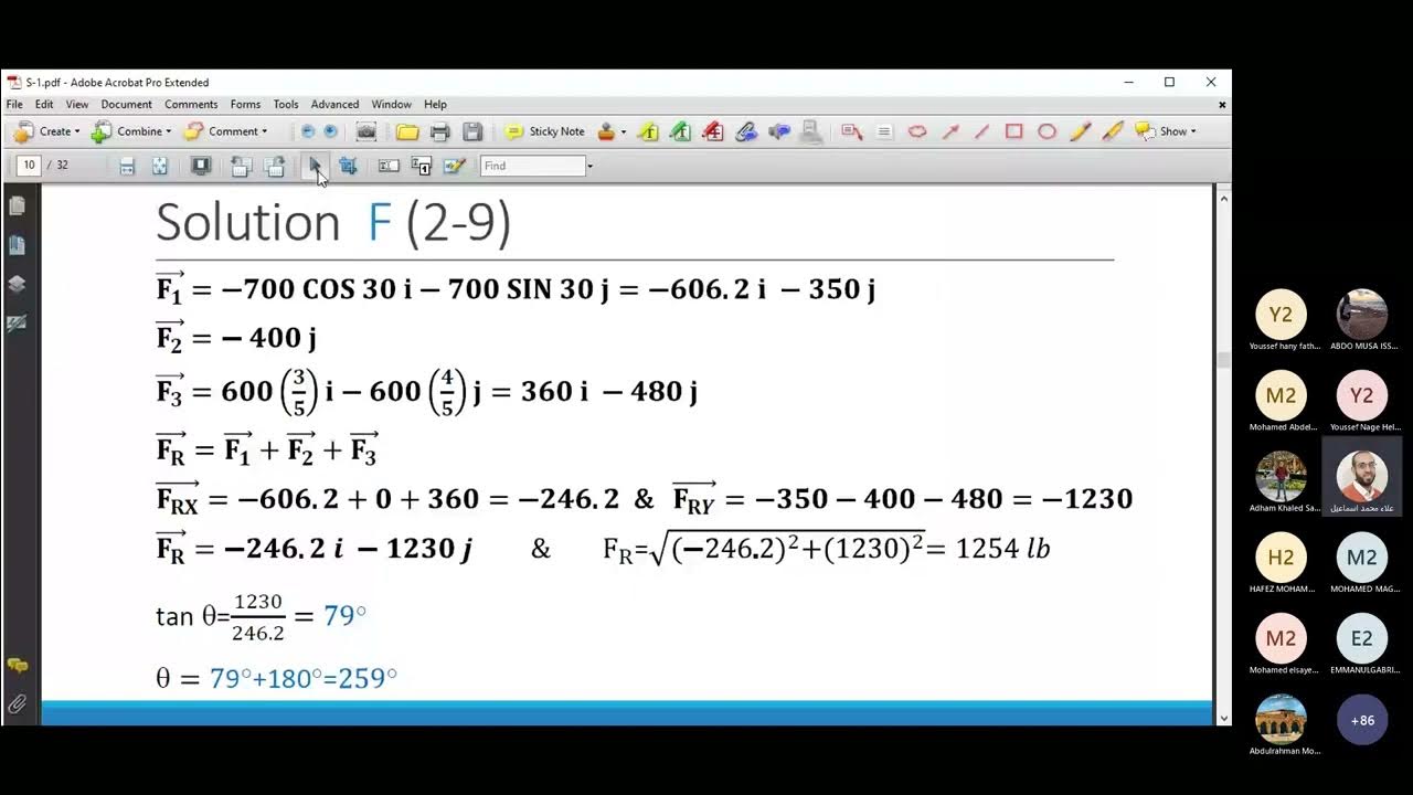 [PHM031s] tutorial 1 force in 2D (statics) - YouTube