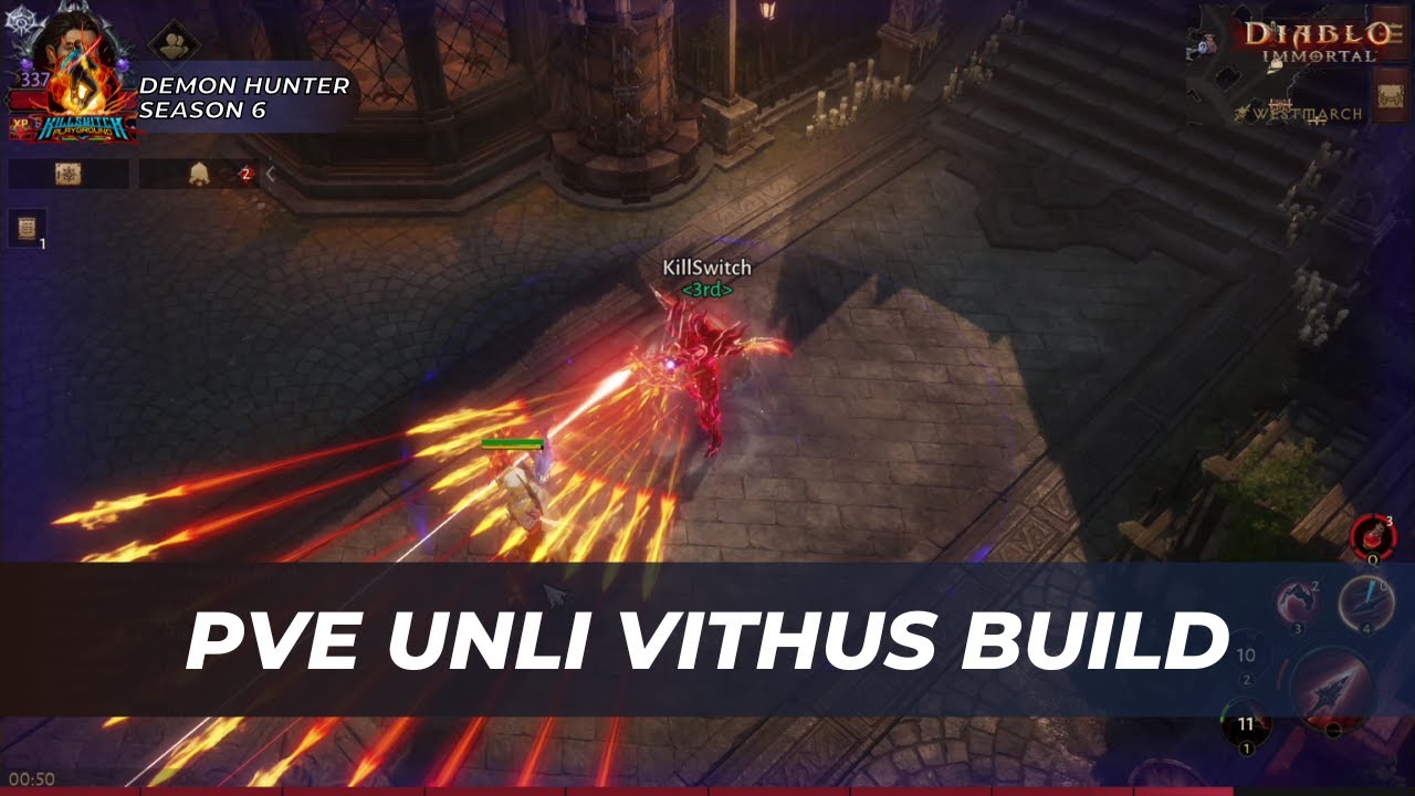 Diablo Immortal - Demon Hunter PVE UNLI VITHUS Build Season 6 - YouTube