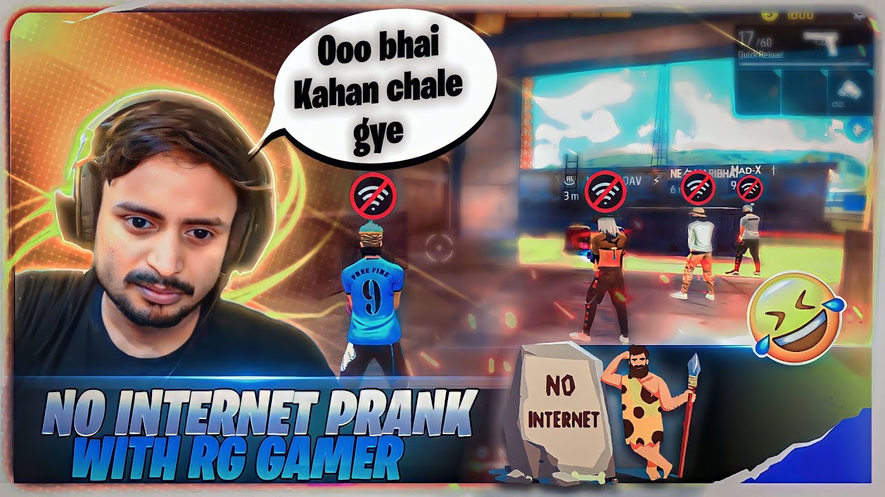 No Internet Prank On RG Gamer 😈 RG Gamer Angry On His Teammates - YouTube