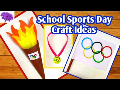 Sport Day Props ll Craft Idea for School Sports Day | DIY Sports Theme ...