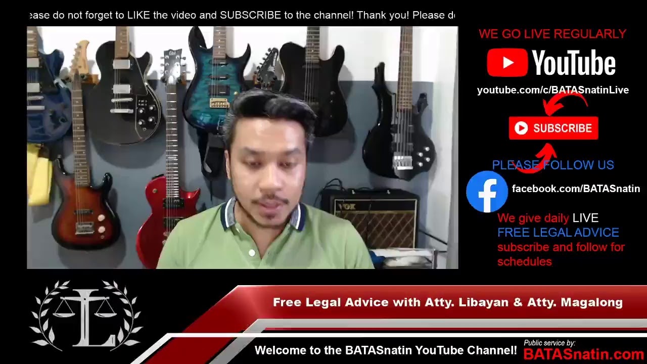Free Daily Legal Advice with Atty. Libayan of BATASnatin.com - YouTube