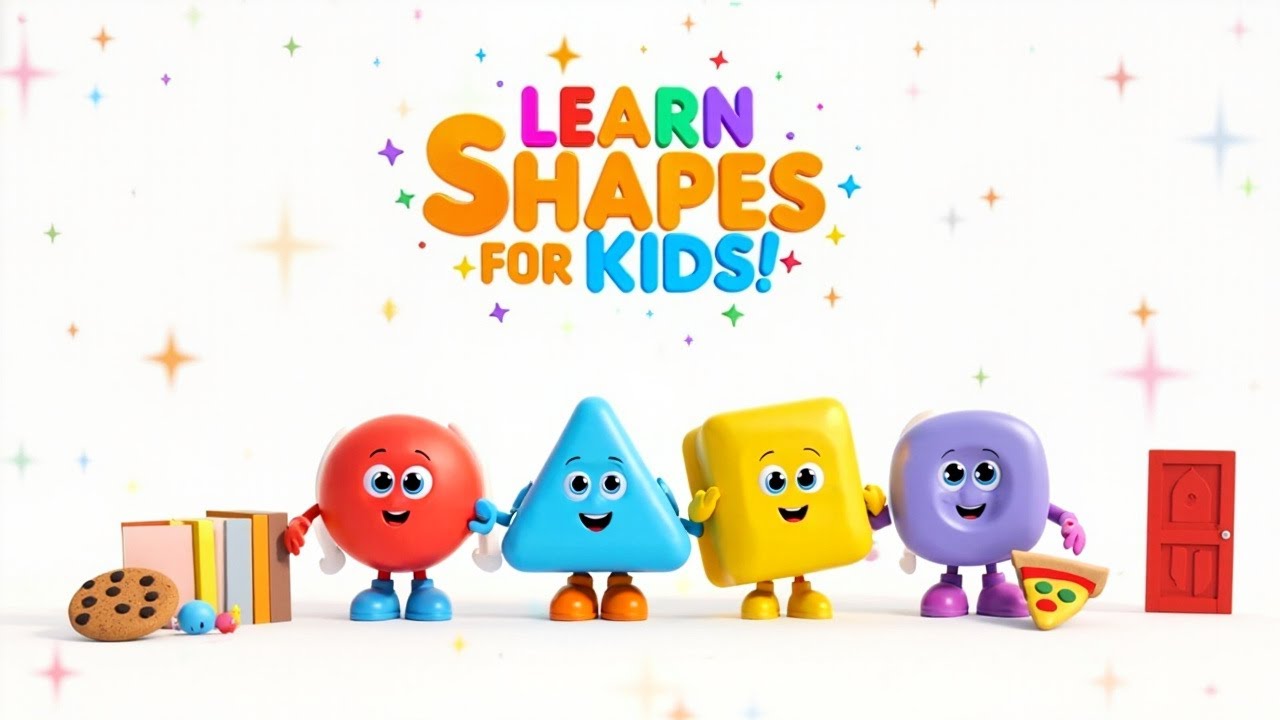 “Shapes Song for Kids | Learn 2D & 3D Shapes with Fun 3D Cartoon ...