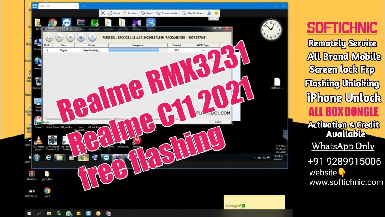 Realme C11 2021 RMX3231 flashing free by softichnic - YouTube