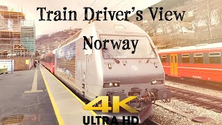 TRAIN DRIVER'S VIEW: From l to Voss on the Bergen Line in UltraHD ...