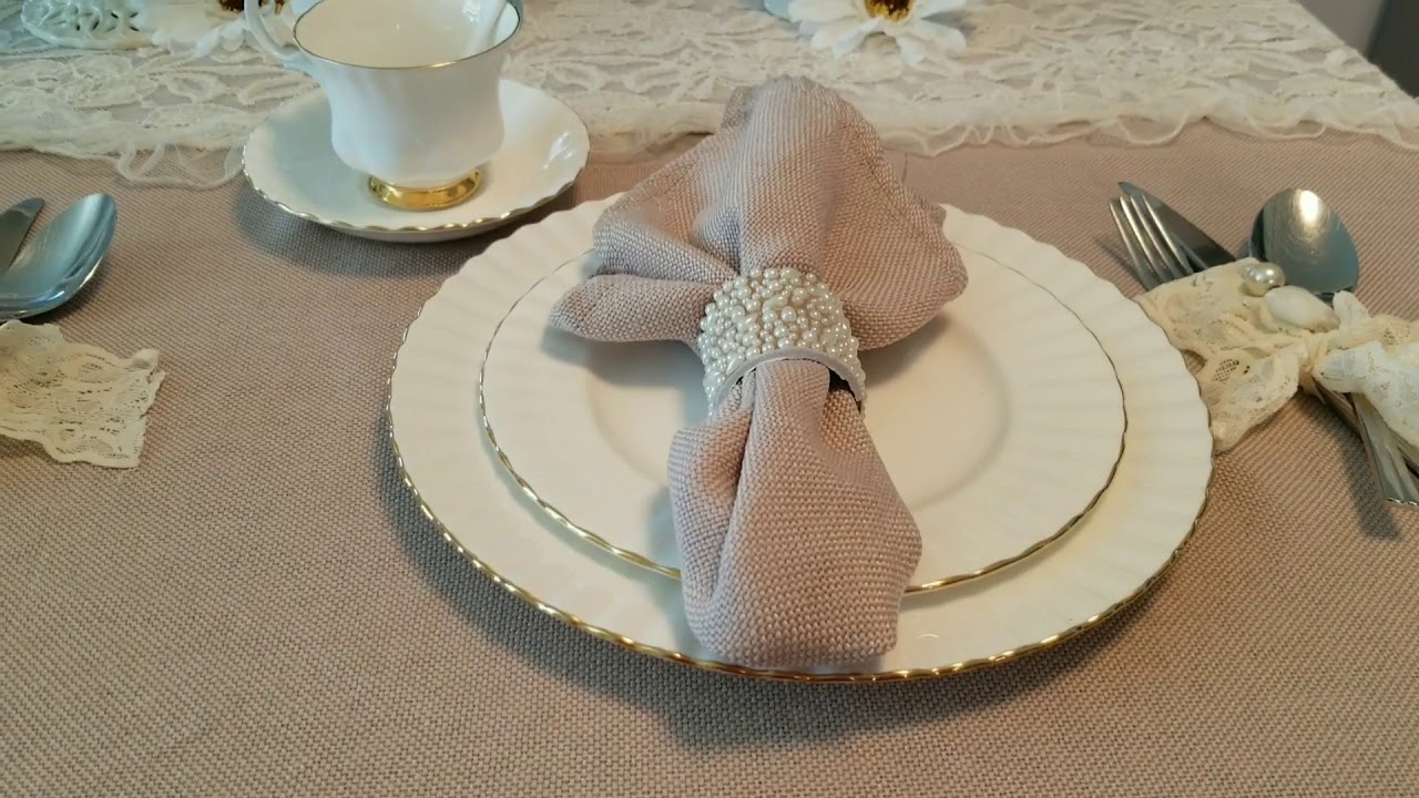 Pearls and Lace Tablescape - #pearlsandlacetablescape20 - YouTube