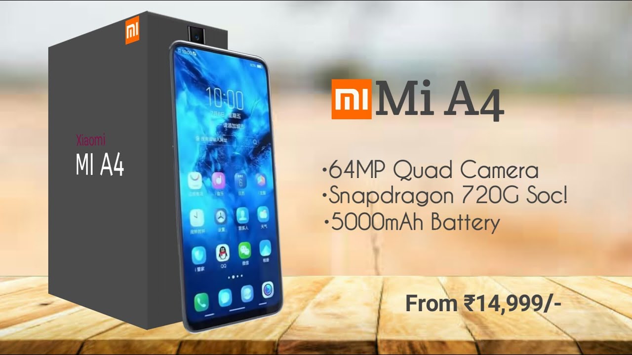 Xiaomi Mi A4 - 64MP Quad Camera, SD 720G Soc, 32MP Popup Selfai Camera ...