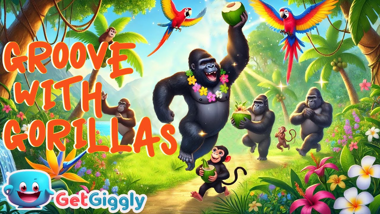 Groovy Gorilla Song for Kids | Fun Jungle Dance Adventure| GetGiggly ...