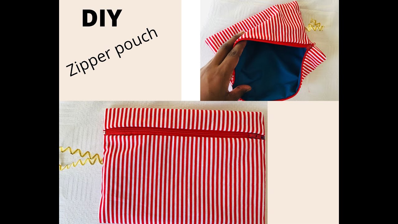 DIY Lined Zipper pouch Tutorial / Quick and Easy DIY / Gift ideas - YouTube