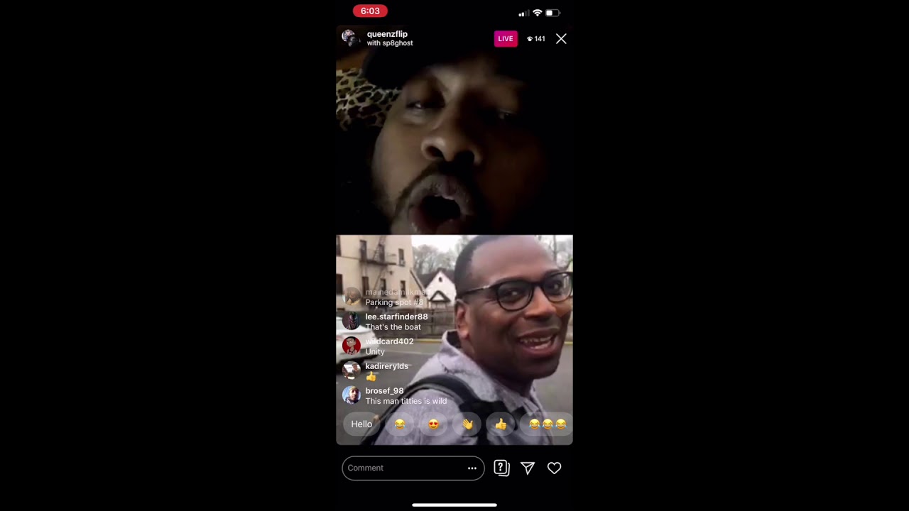 SHAMPOO SHOWS QUEENZFLIP HIS HOOD AND GEORGIE COMES ON QUEENZFLIP LIVE ...