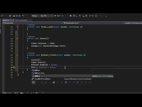 Como hacer un temporizador en c# usando un Timer - YouTube