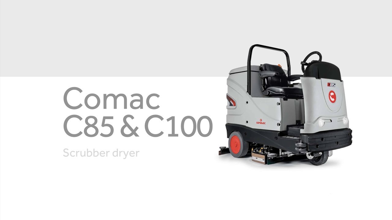 Comac C85 and C100 scrubber dryers - Taymec - YouTube