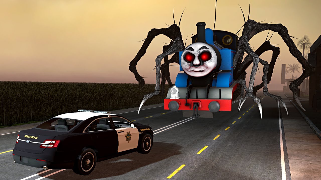 Police Car vs THOMAS EATER MONSTERS in Garry's Mod - YouTube