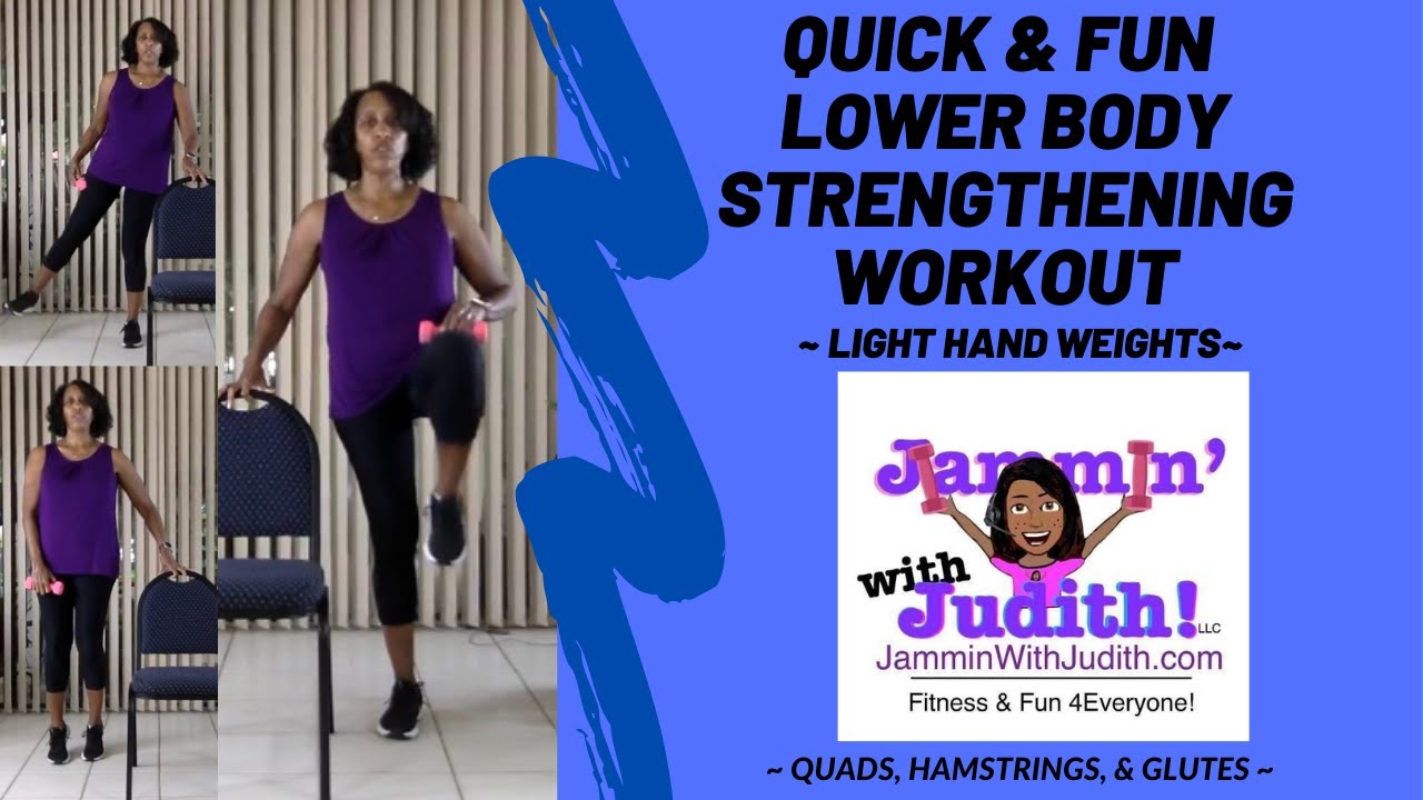 10 Min Quick & Fun Lower Body Strengthening Workout #JamminWithJudith # ...