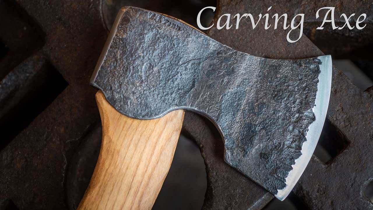 Forging a Small Folded Carving Axe - YouTube