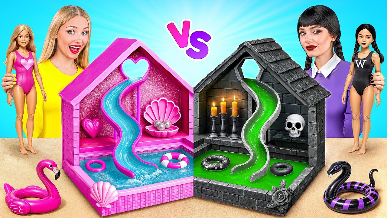 Chúng Tôi Xây Dựng Hồ Bơi Đồ Chơi Tuyệt Vời | Wednesday vs Barbie Multi ...