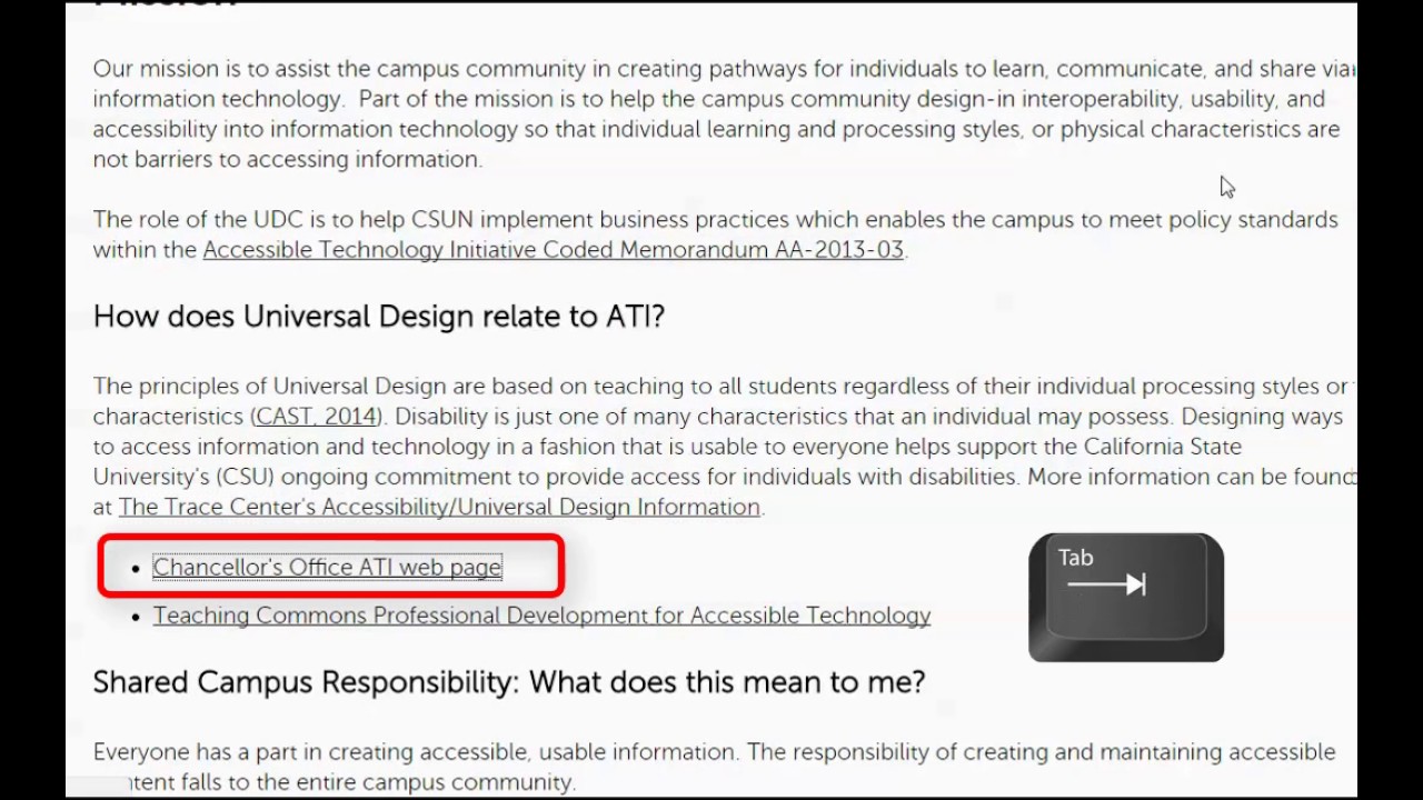 Keyboard Focus and Tab Order - YouTube