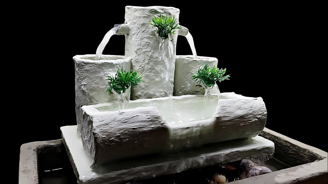 DIY Easy & Simple Making Indoor Tabletop Waterfall Fountain | Best ...