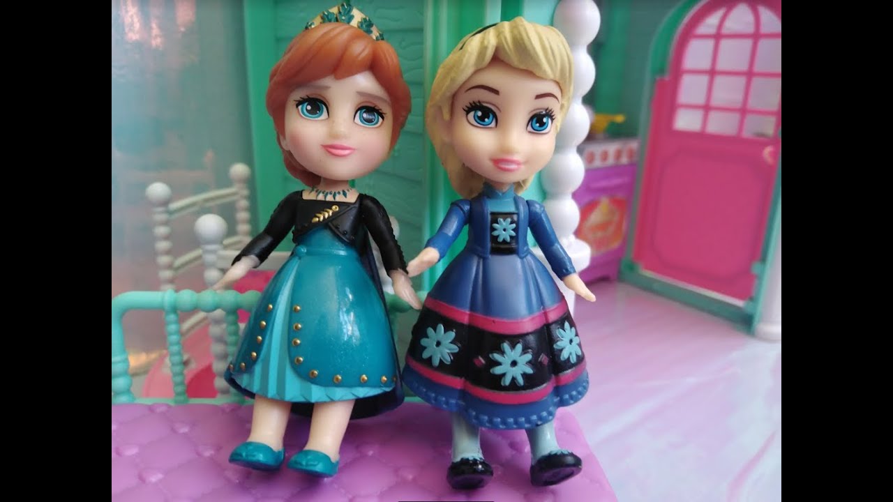 Elsa and Anna toddlers // Hide and Seek! // New house // Elsa Anna play ...