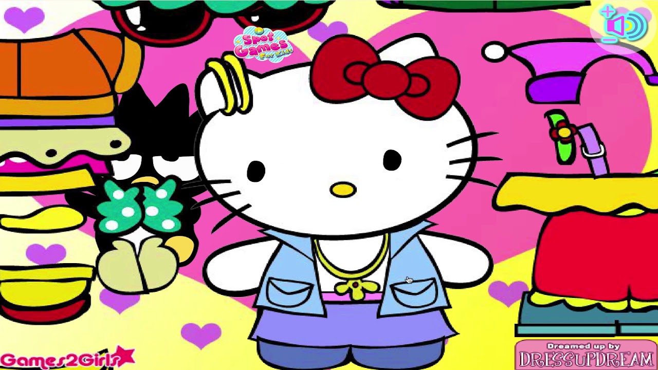 Dress up Hello Kitty Gameplay | Spot games for Kids - YouTube