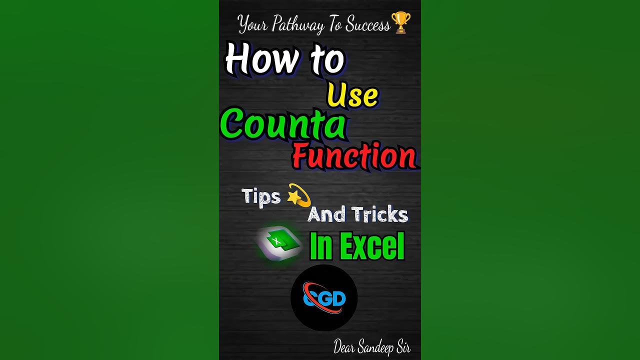 How to use counta function in excel tips and tricks 💯💫 #exceltips #tutorial #shortvideo - YouTube