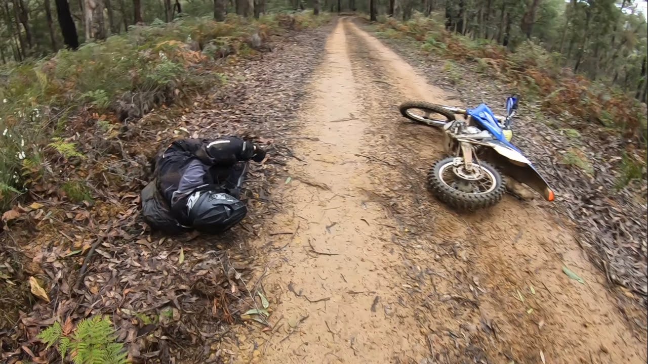 Busted bike and rider ending in hospital - YouTube