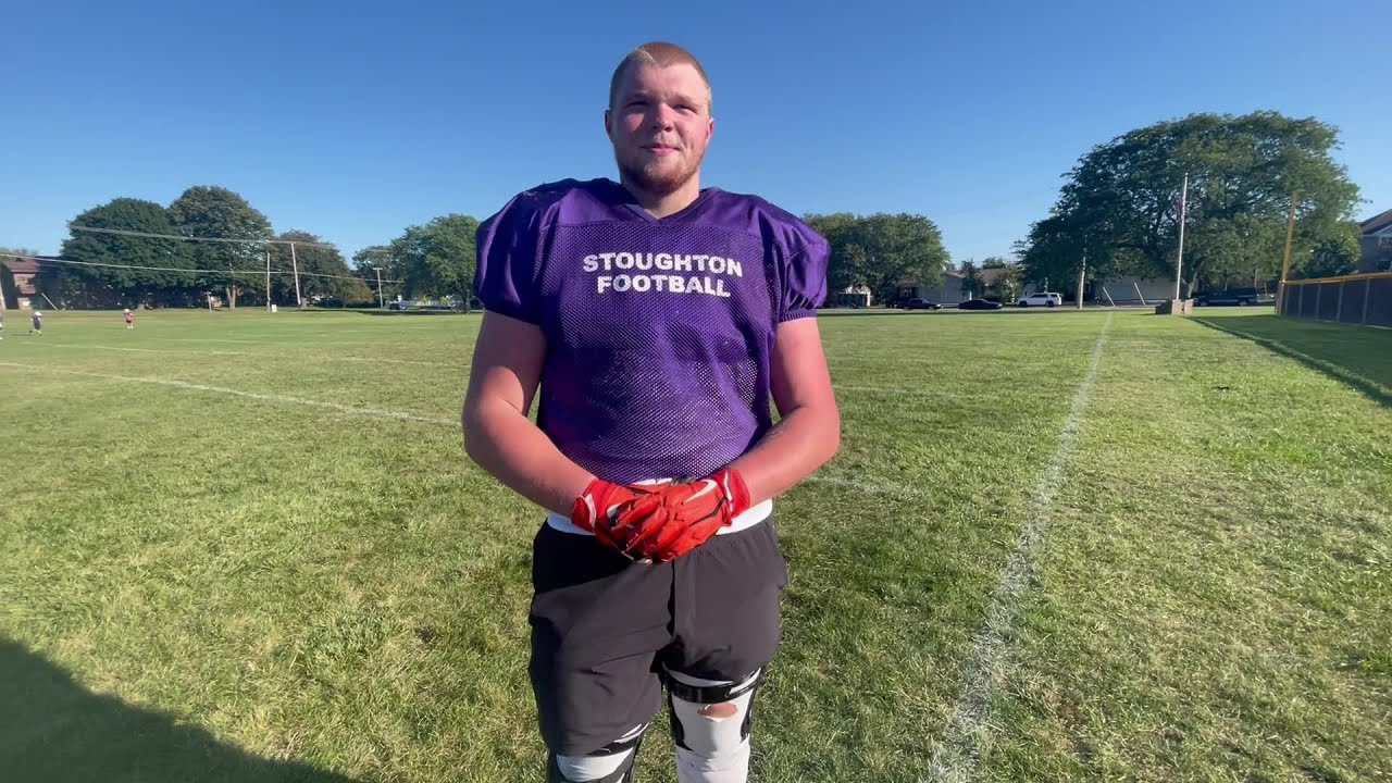 5 questions with Stoughton tackle Griffin Rousseau - YouTube