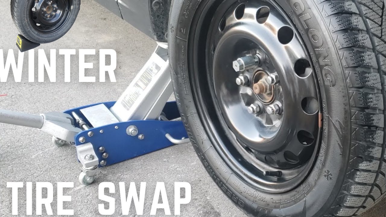 SNOW TIRES SWAP: From Start to Finish - YouTube